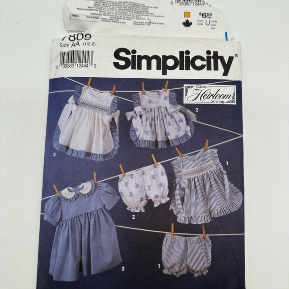 Simplicity | Other | Uncut Simplicity 789 Aa Sewing Pattern Oliver ...